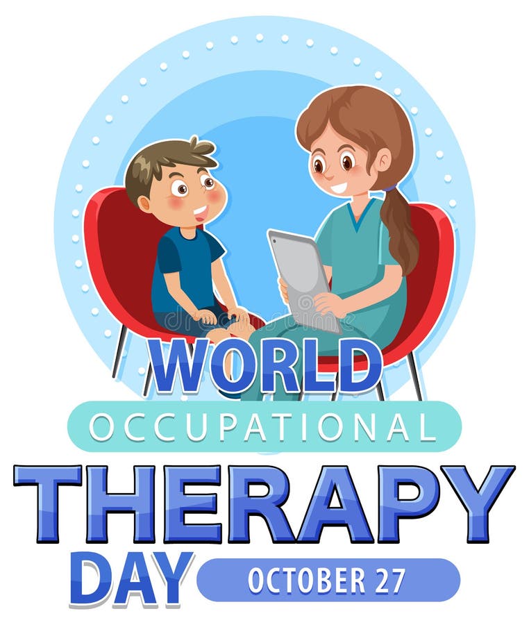 World Occupational Therapy Day Text Banner Design Stock Vector ...