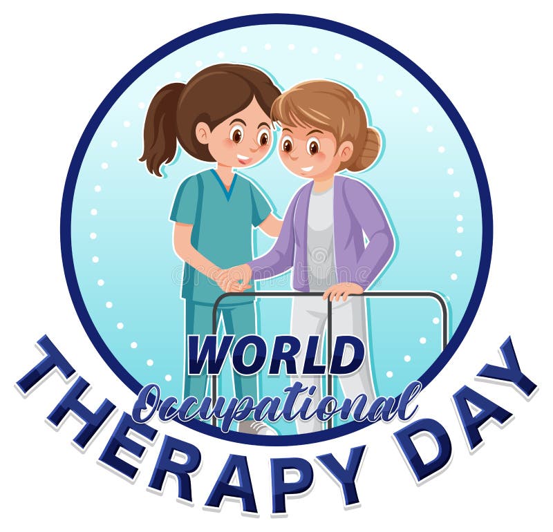 World Occupational Therapy Day Text Banner Design Stock Vector ...