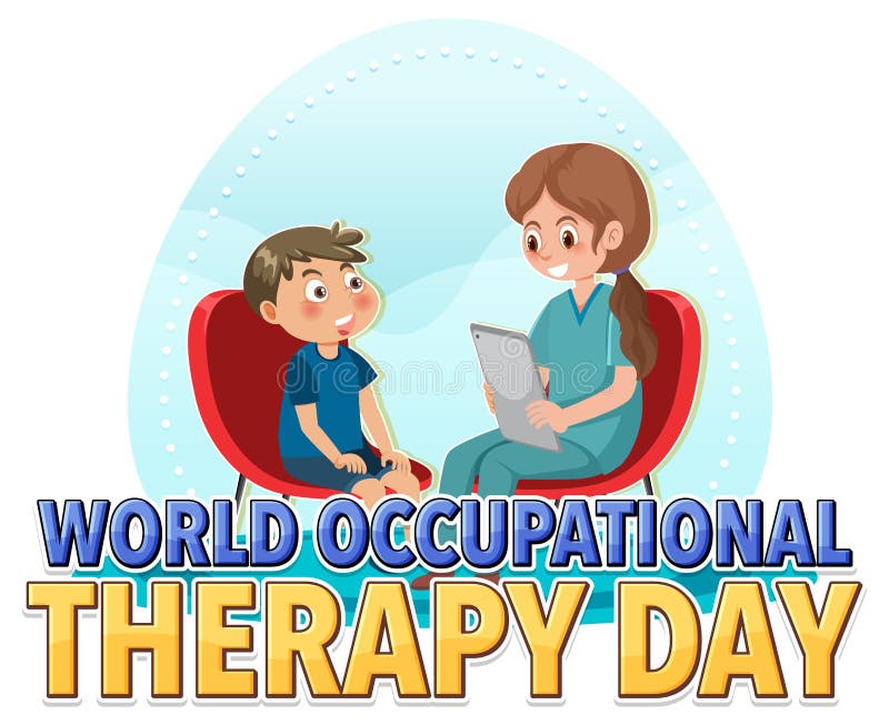 World Occupational Therapy Day Text Banner Design Stock Vector ...
