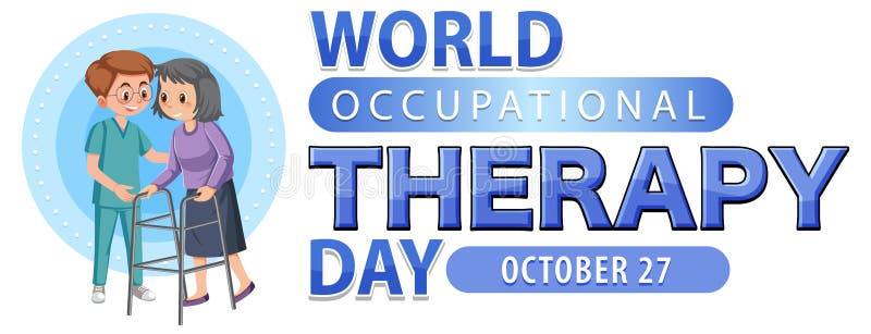 World Occupational Therapy Day Text Banner Design Stock Vector ...