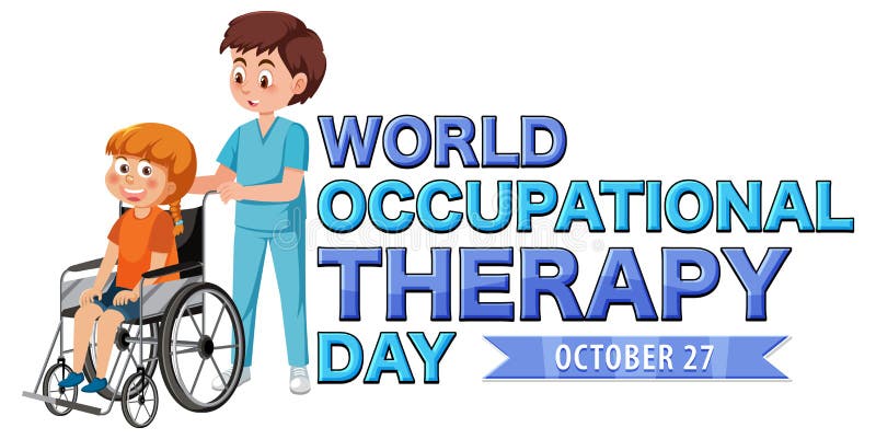 World Occupational Therapy Day Text Banner Design Stock Vector ...
