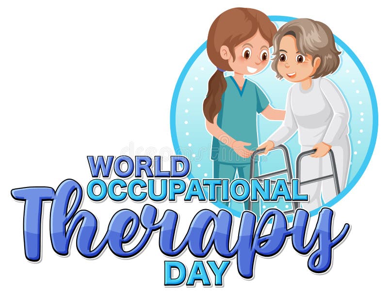 World Occupational Therapy Day Text Banner Design Stock Vector ...