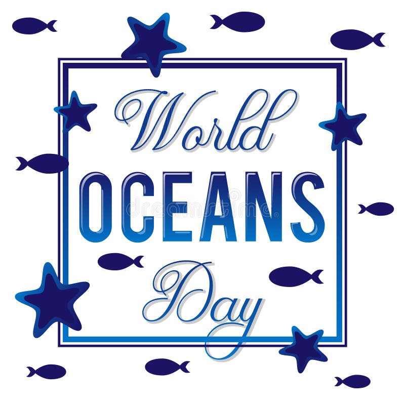 Hand Drawn Wave With Some Precepts For World Oceans Day Vector