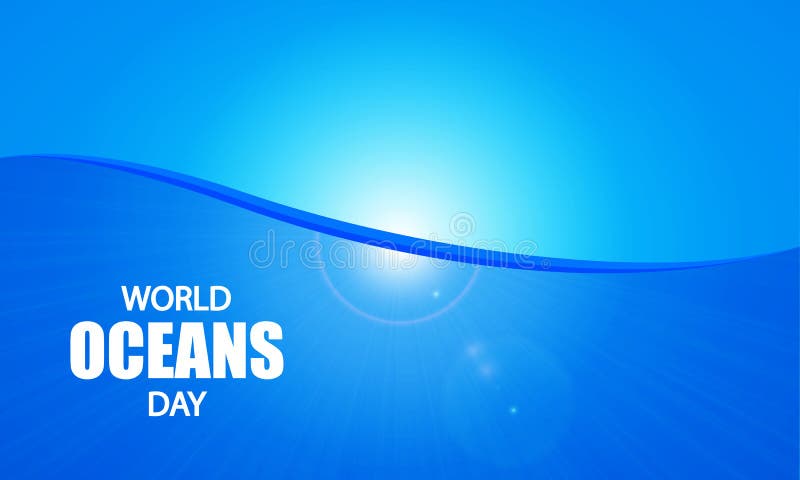 World Oceans Day Abstract Background Stock Vector Illustration Of