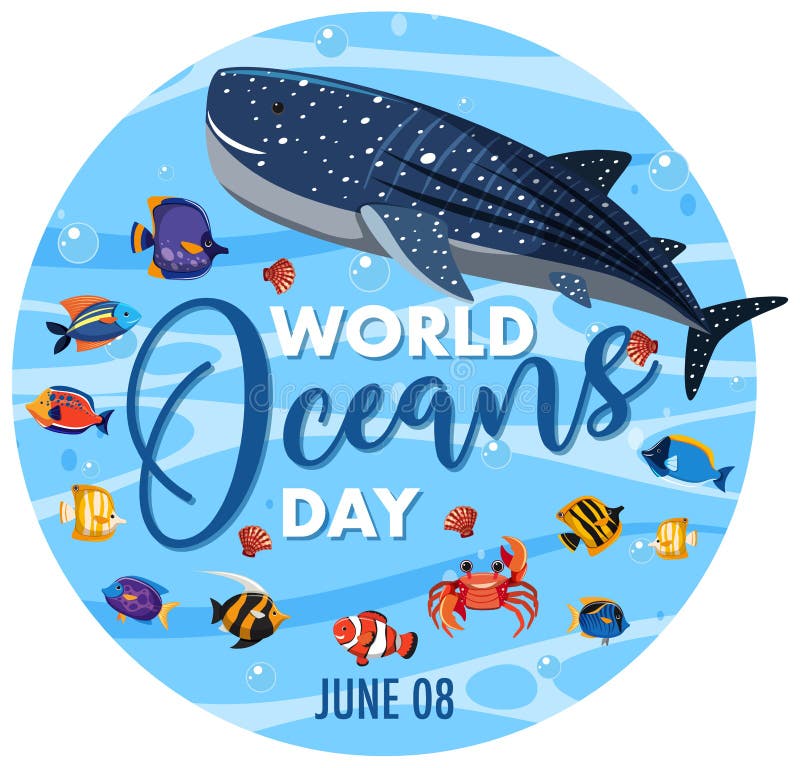 World oceans day icon stock vector. Illustration of logo - 203639309