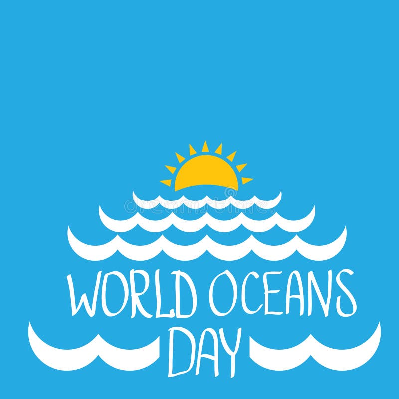 World Oceans Day Vector Background Stock Vector Illustration Of