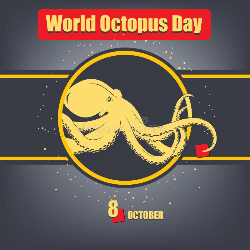 World Octopus Day stock vector. Illustration of octopus - 297092560