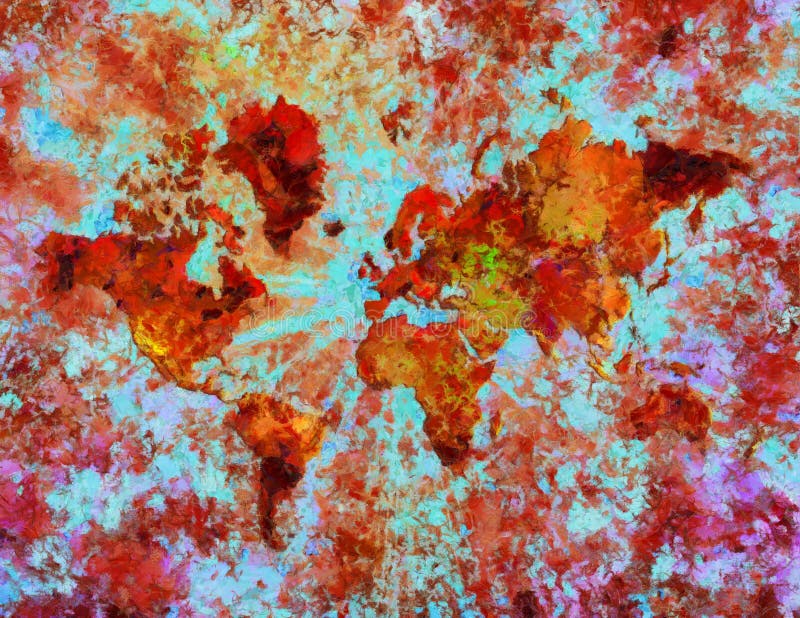 Painting world stock vector. Illustration of drawing - 26838549