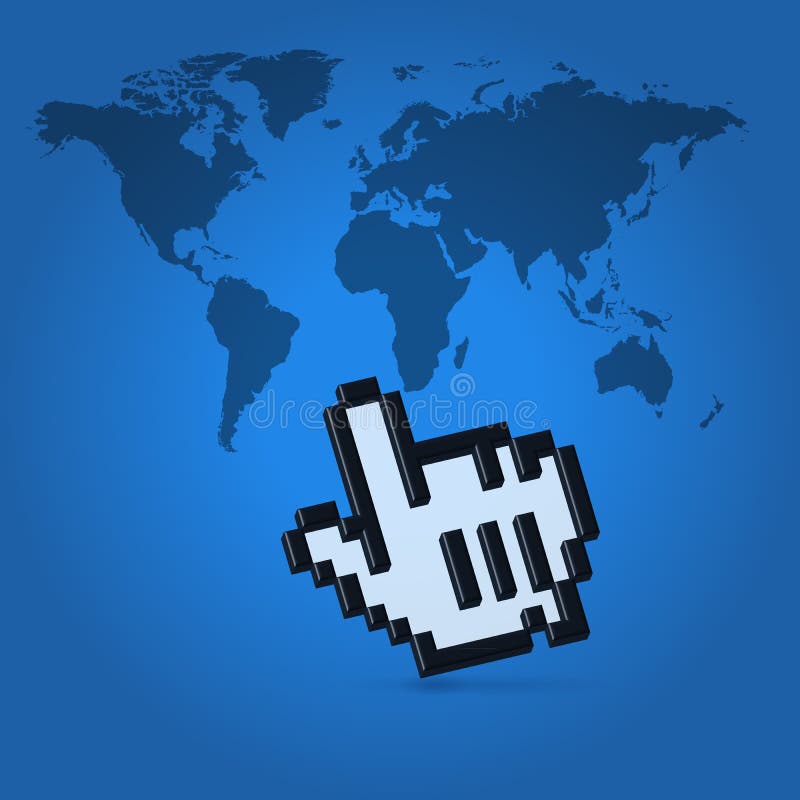 World is one click away stock vector. Illustration of choice - 25072527