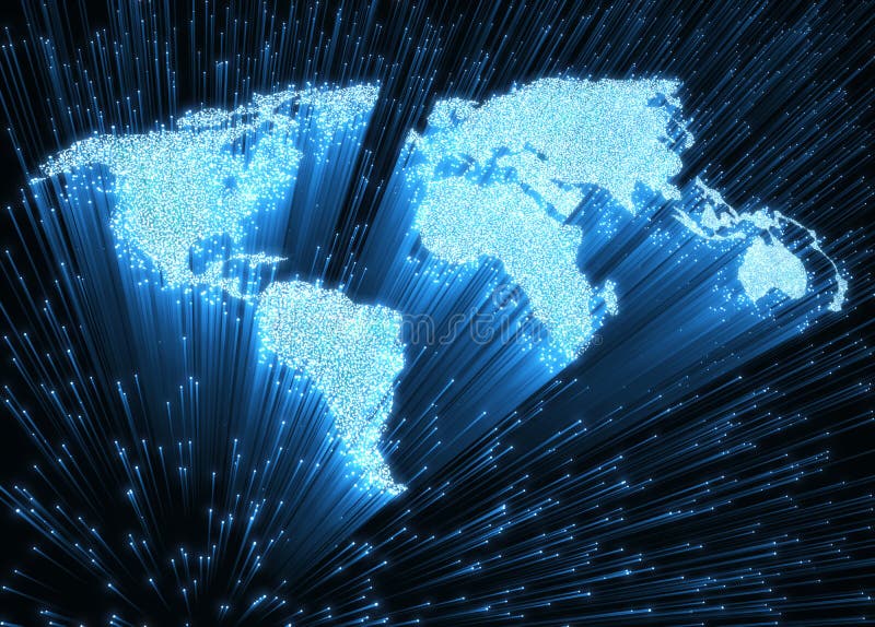 World Optical Fiber stock photo. Image of earth, glow - 70662910