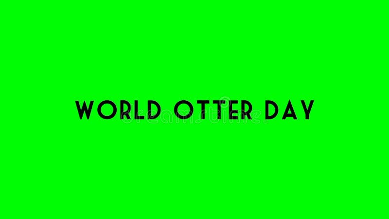 World Otter Day Text Green Screen Animated Video Stock Video - Video of ...