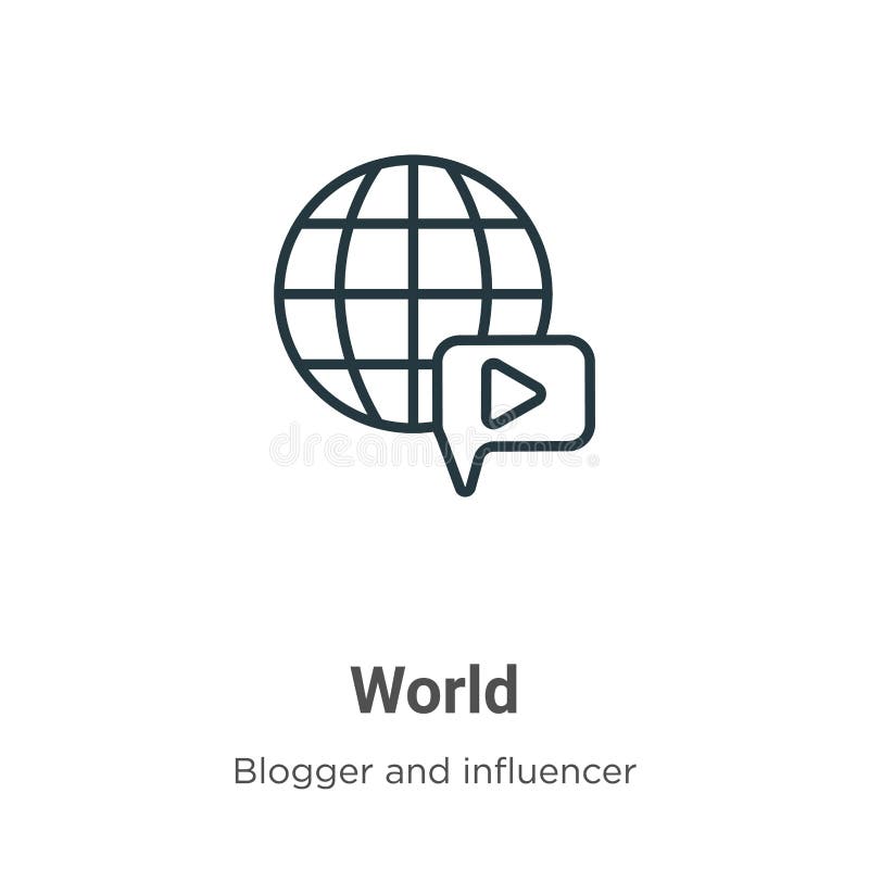 World Map Outline with Key Legend for Learning Stock Vector ...