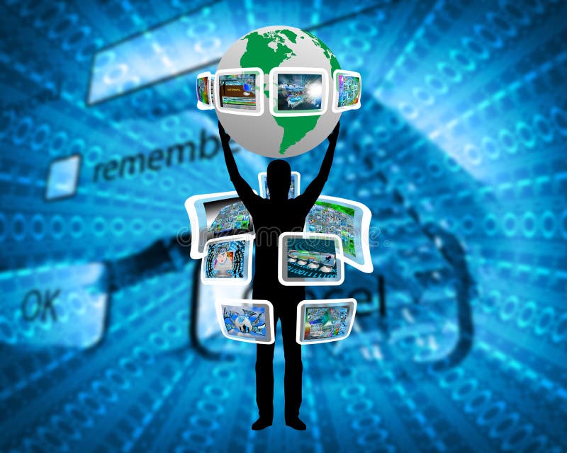 World over the head stock illustration. Illustration of connection ...