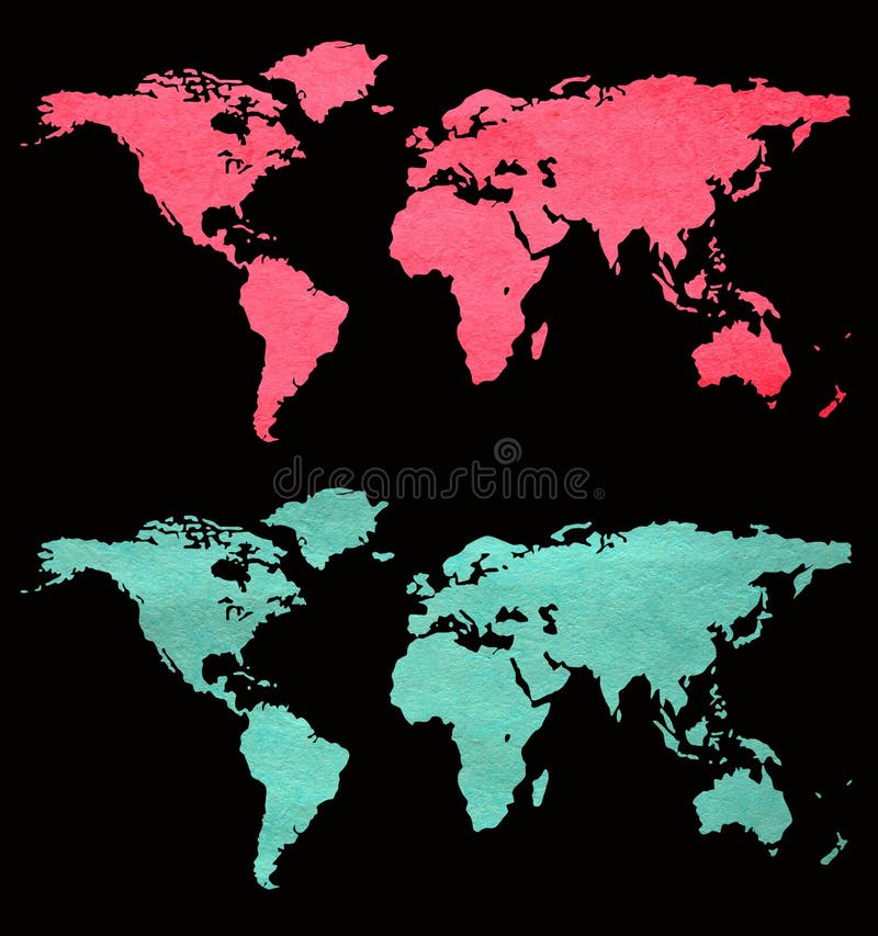 Isolated World Map Wrinkled Paper Texture Stock Photos - Free & Royalty ...