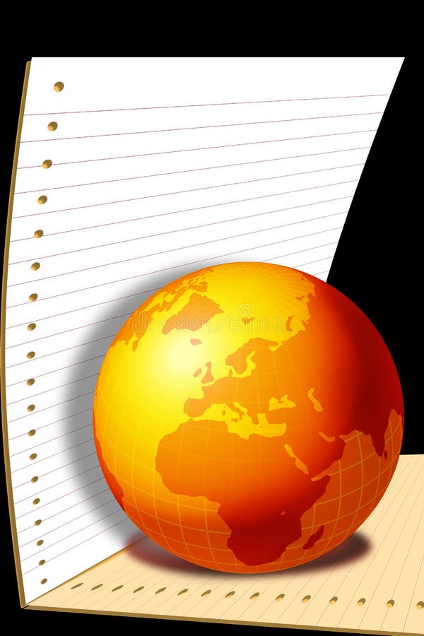 World on paper stock illustration. Illustration of book - 5482664