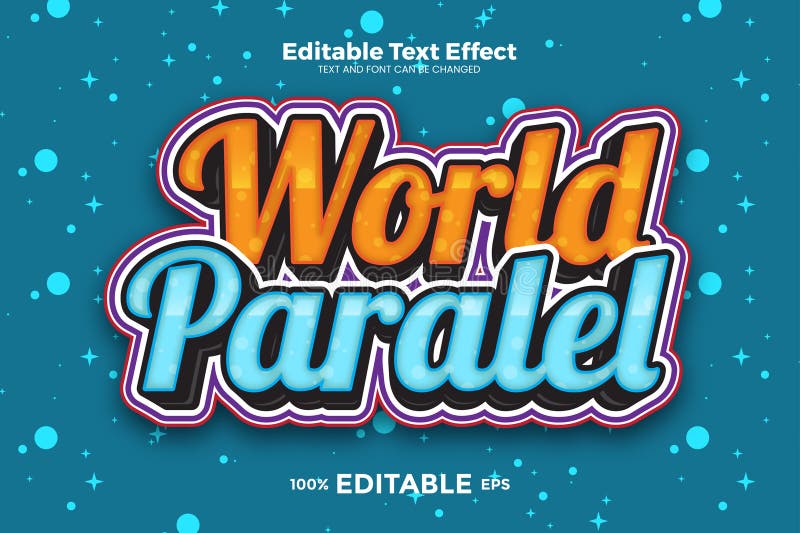 World Paralel Editable Text Effect in Modern Trend Style Stock Vector ...