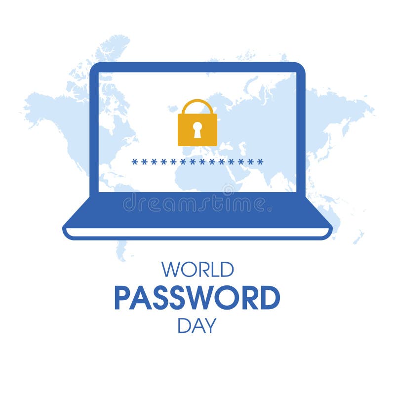 World Password Day vector stock vector. Illustration of blue - 267422244