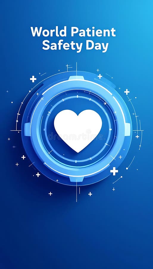 World Patient Safety Day: Heart Symbol on Blue Digital Interface Stock ...