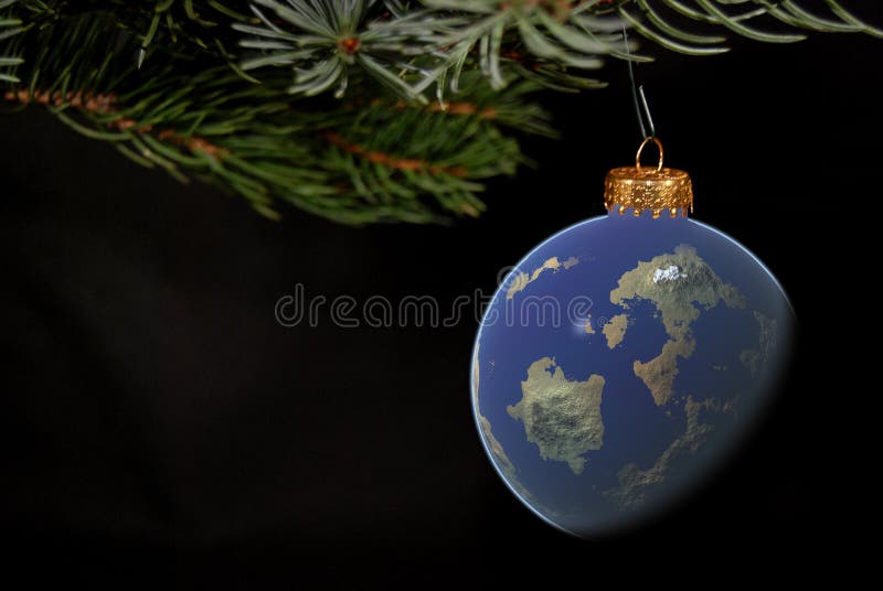 Christmas World Peace Ornaments Stock Illustration - Illustration of ...