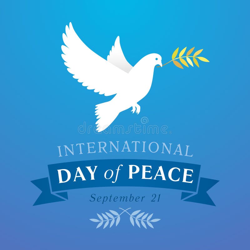 World Peace Day White Pigeon Stock Vector - Illustration of brand ...
