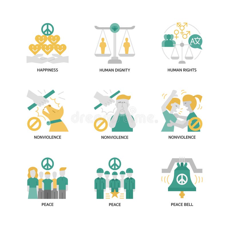 World Peace Icon Set stock vector. Illustration of peace - 249996461
