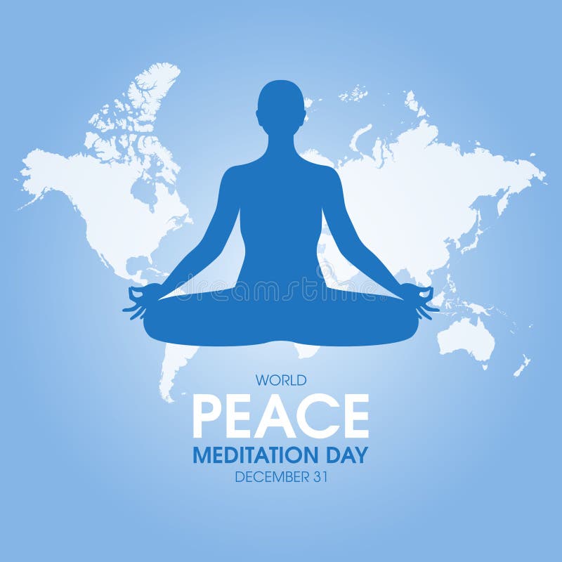 World Peace Meditation Day Vector Stock Vector - Illustration of global ...