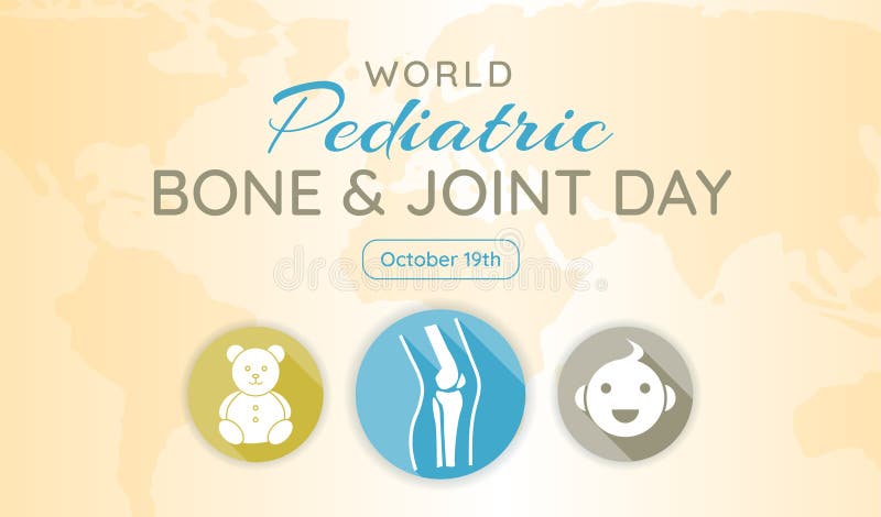World Pediatric Bone and Joint Day Yellow Background Illustration ...