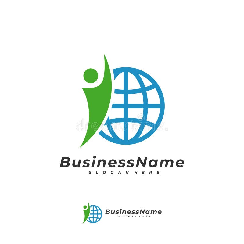 World People Logo Vector Template, Creative World Logo Design Concepts ...