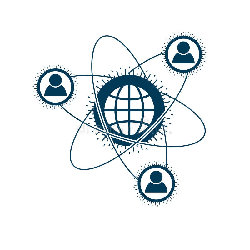 World and Person Creative Logo, Unique Vector Symbol Created with ...