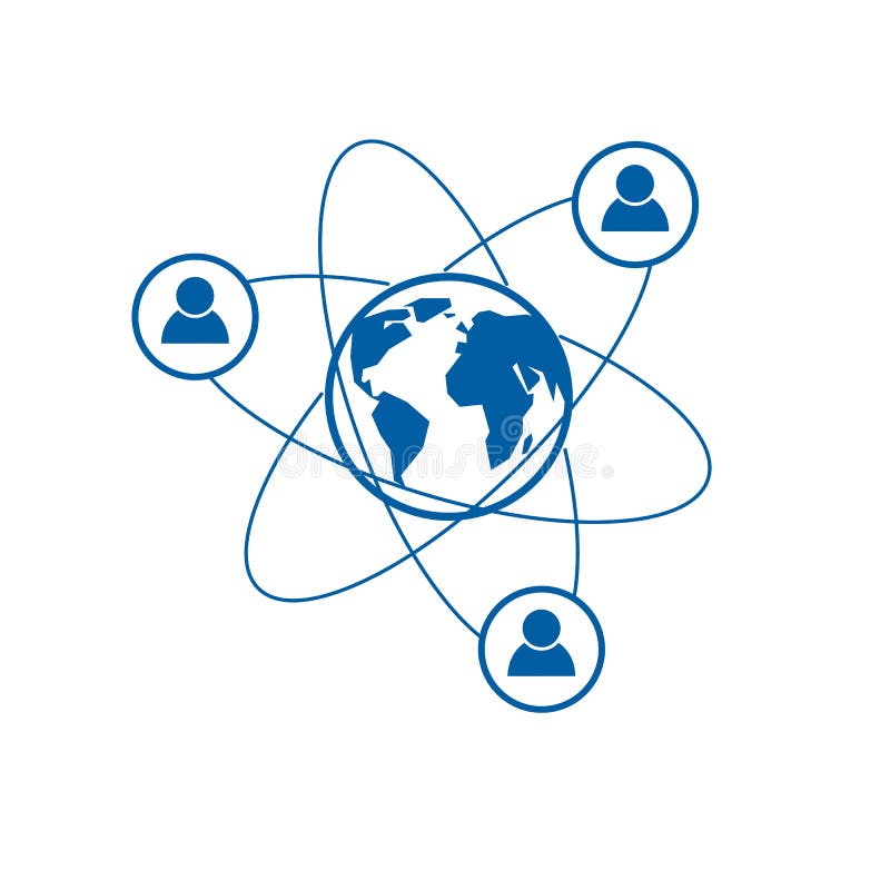 World and Person Creative Logo, Unique Vector Symbol Created Wit Stock ...