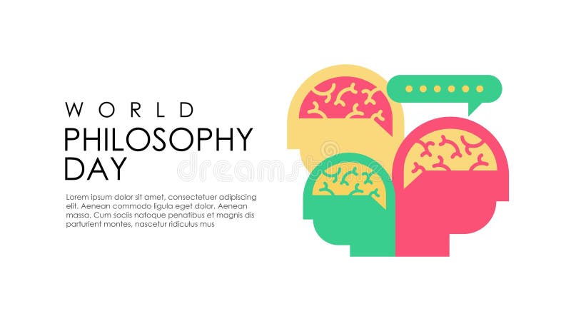 World Philosophy Day Banner Template Vector Stock Illustration ...