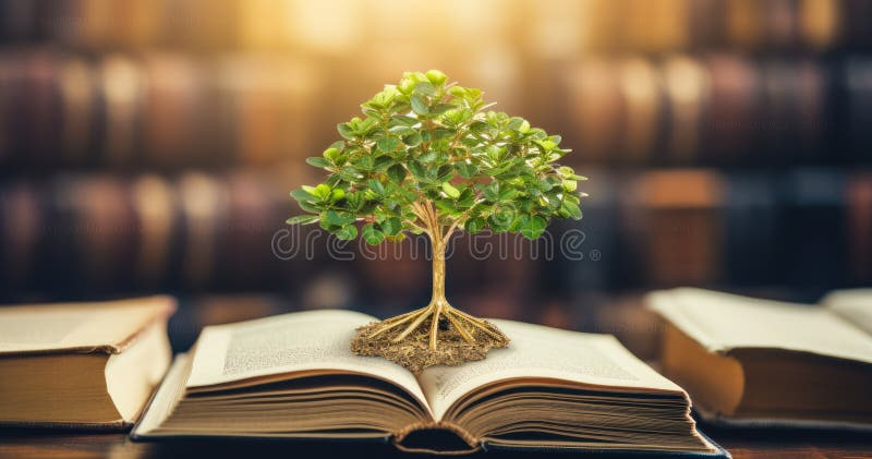 World Philosophy Day Concept with Tree of Knowledge Planting on Opening ...