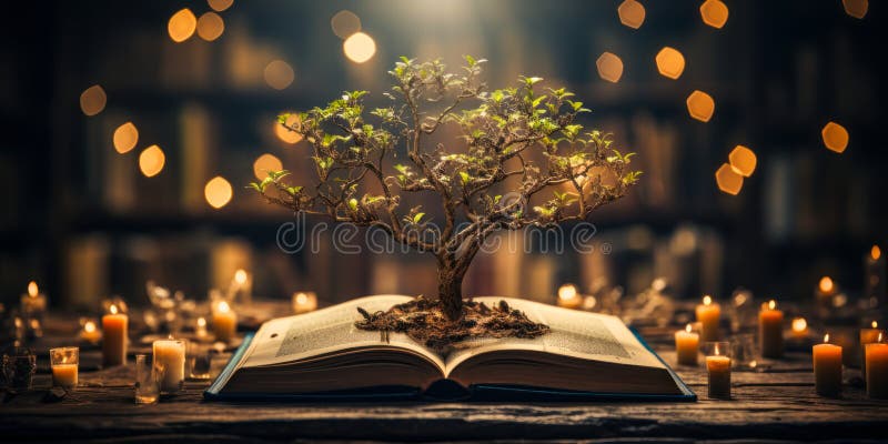 World Philosophy Day Concept with Tree of Knowledge Planting on Opening ...