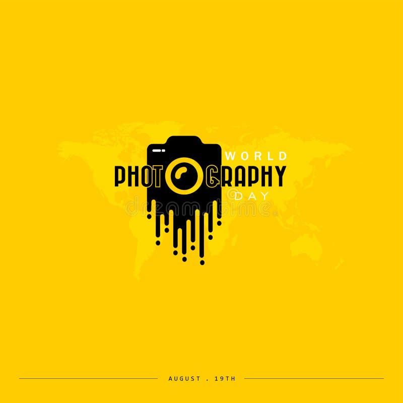 World Photography Day Vector, Typography Design with Camera. Good ...