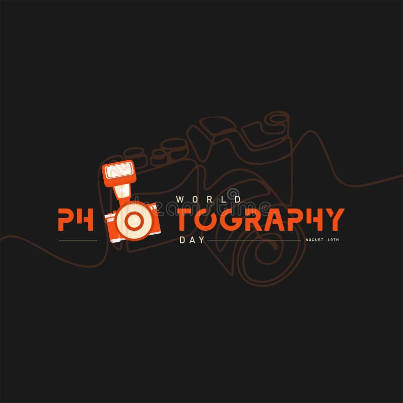 World Photography Day Vector, Typography Design with Camera. Good ...