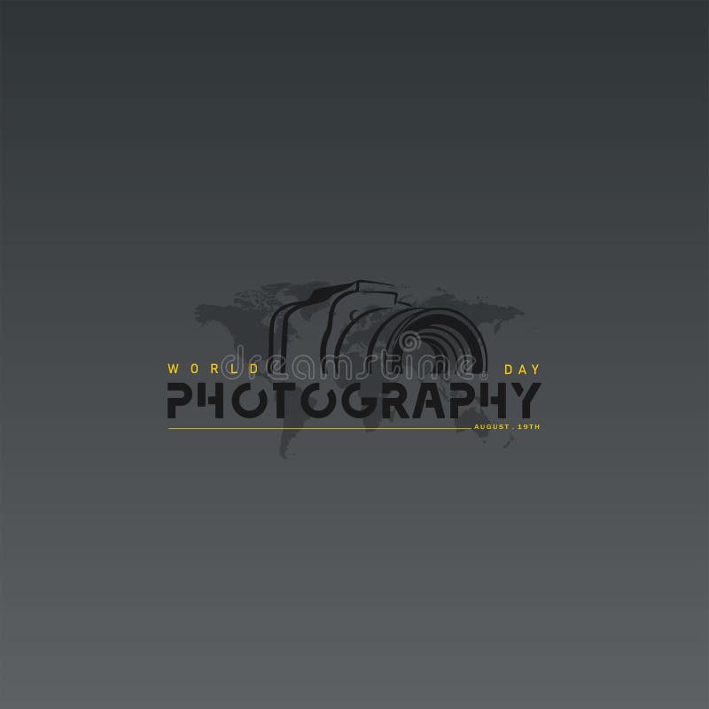 World Photography Day Vector, Typography Design with Camera. Good ...