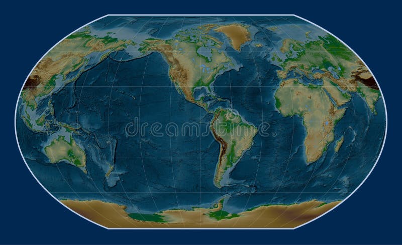 World Physical Map - -90 PM. Kavrayskiy VII Stock Illustration ...