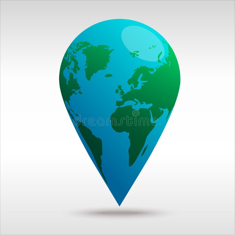 World Pin stock vector. Illustration of expression, blue - 50598906