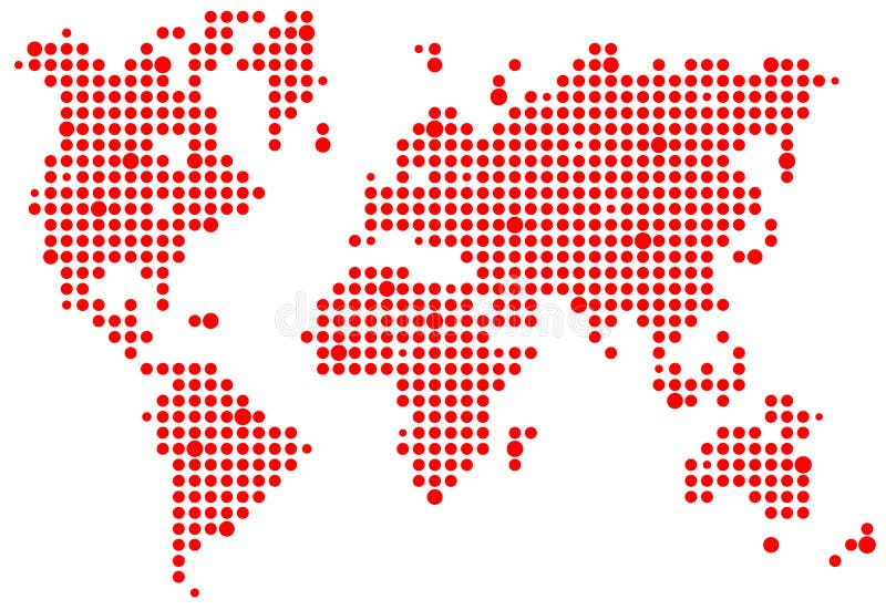 World pixel map stock vector. Illustration of white, graphic - 5350195