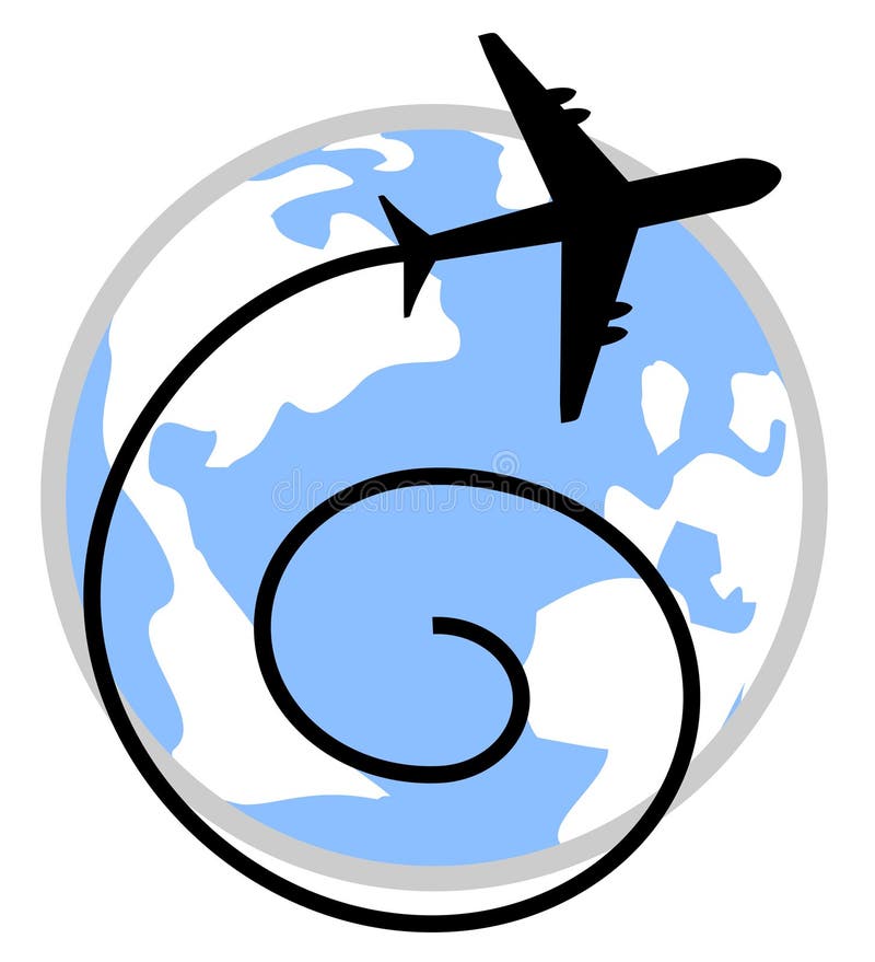 World and plane stock vector. Illustration of turn, relax - 31748217