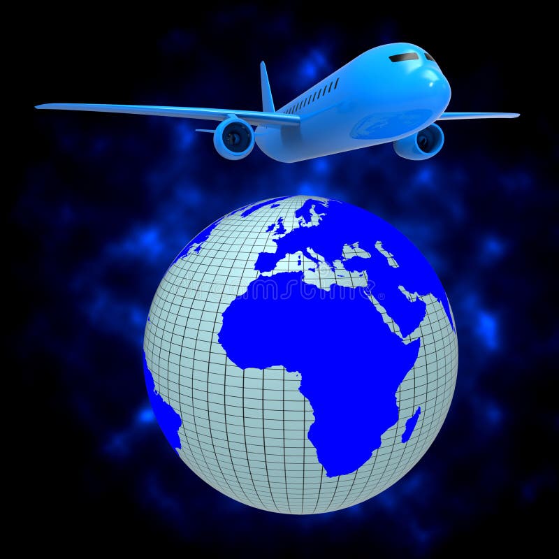 World Plane Shows Travel Guide and Air Stock Illustration ...