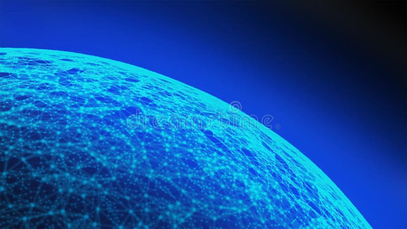 World. Planet Earth with Digital Computer Network Connection Lines in ...