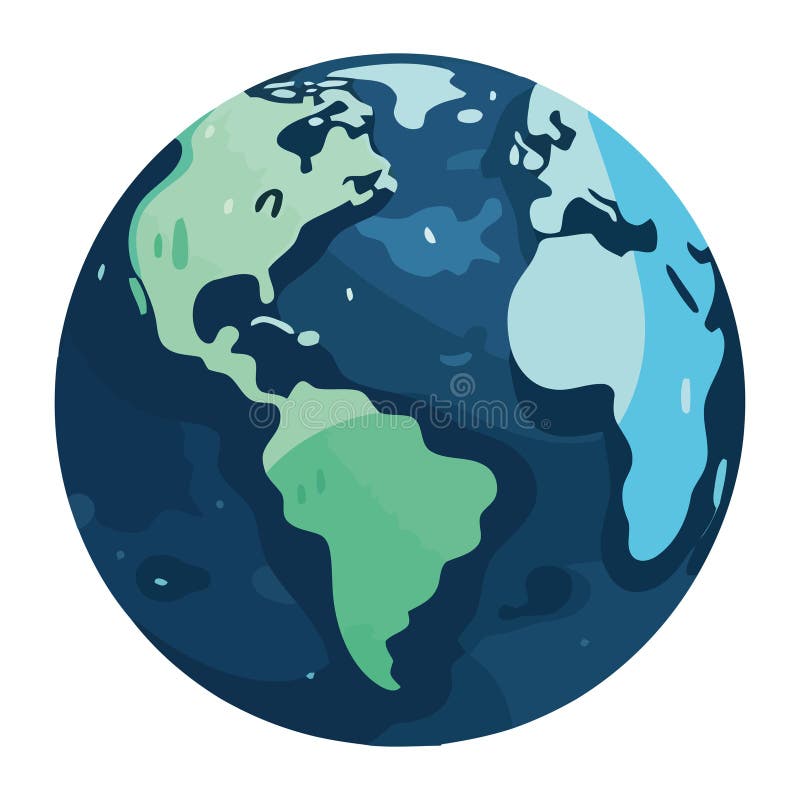 World Planet Earth with Maps Stock Vector - Illustration of planet ...