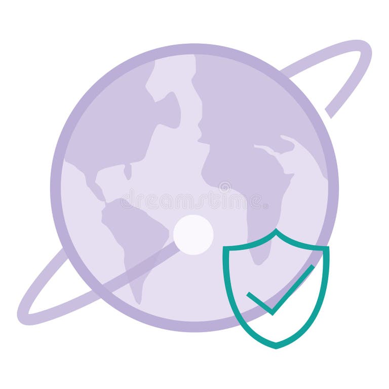 World Planet Earth with Shield Stock Vector - Illustration of ...