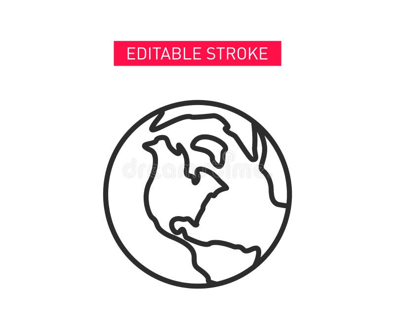 Planet Line Icons. Cosmos Objects and Solar System Planets Infographic ...