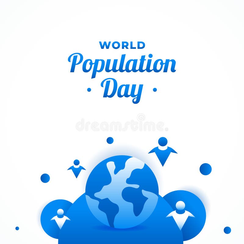 World Population Day Background Design Stock Vector - Illustration of ...