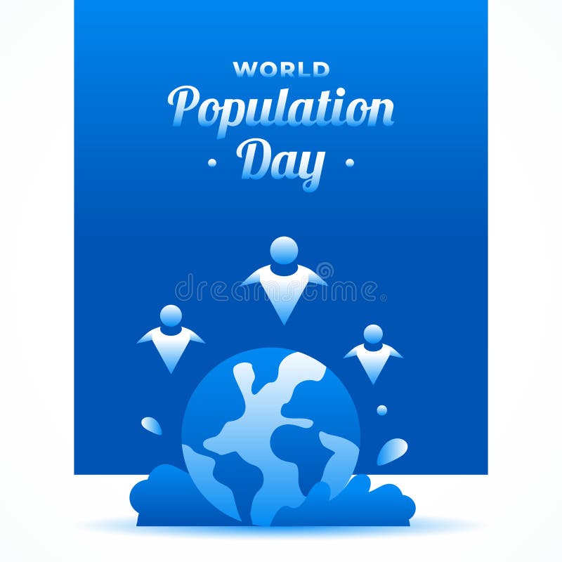 World Population Day Background Design Stock Vector - Illustration of ...