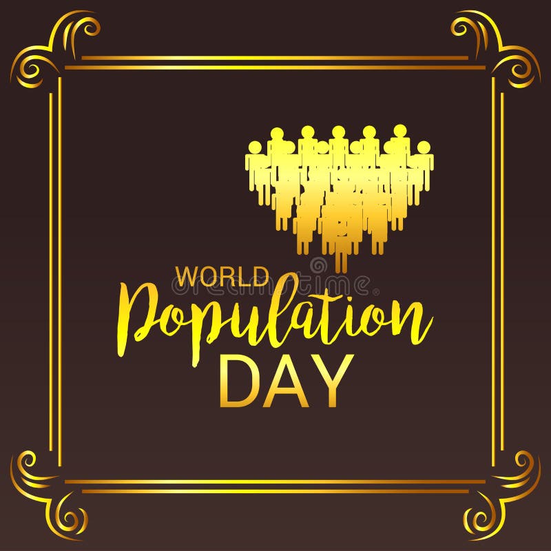 World Population Day. stock illustration. Illustration of poster ...