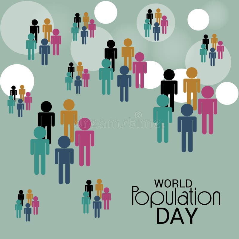 World Population Day. stock illustration. Illustration of poster ...