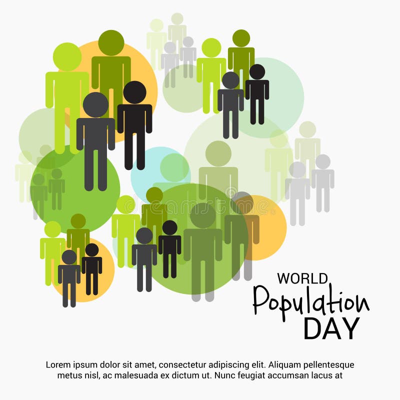 World Population Day. stock illustration. Illustration of july - 119586013
